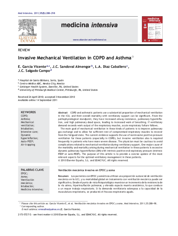 (PDF) Invasive Mechanical Ventilation in COPD and Asthma