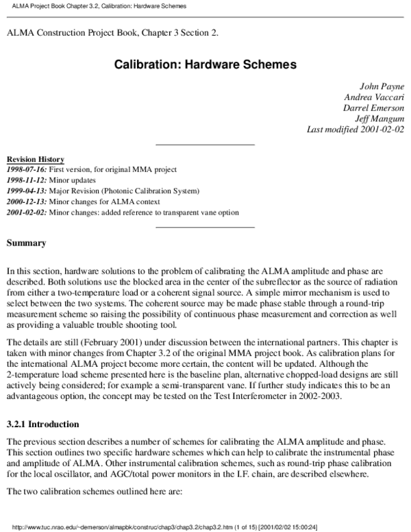 (PDF) Calibration: Hardware Schemes