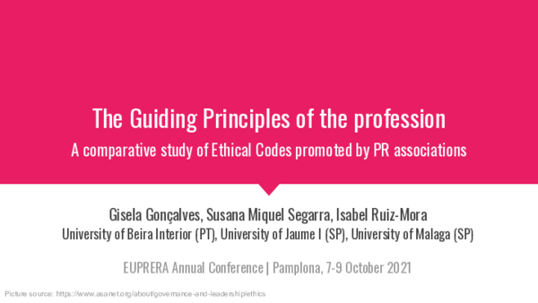 (PDF) The Guiding Principles of the profession. A comparative study of ...