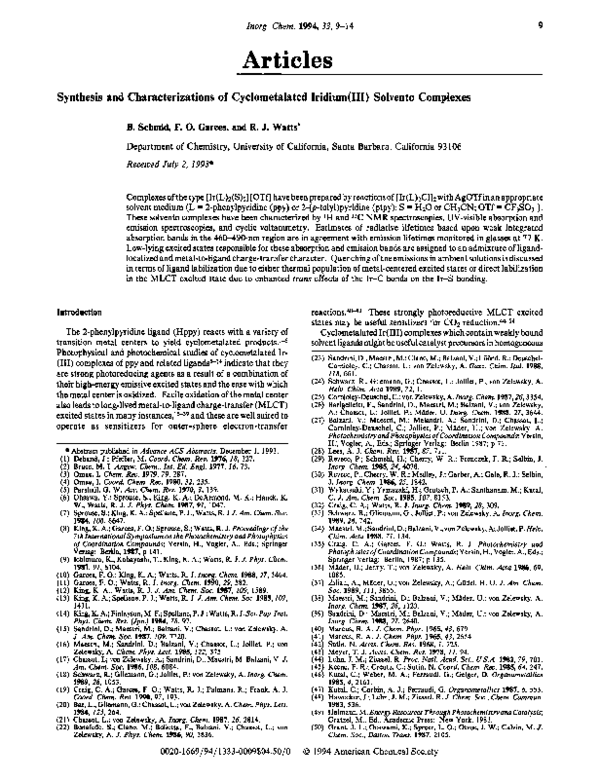 (PDF) Synthesis and characterizations of cyclometalated iridium(III ...