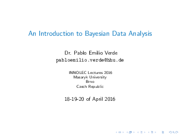 (PDF) Introduction to Bayesian Data Analysis