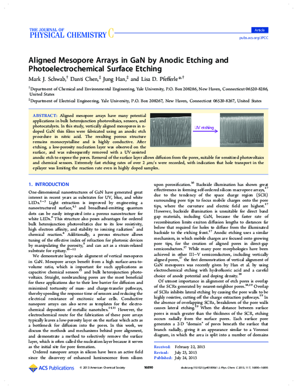 (PDF) Aligned Mesopore Arrays in GaN by Anodic Etching and ...