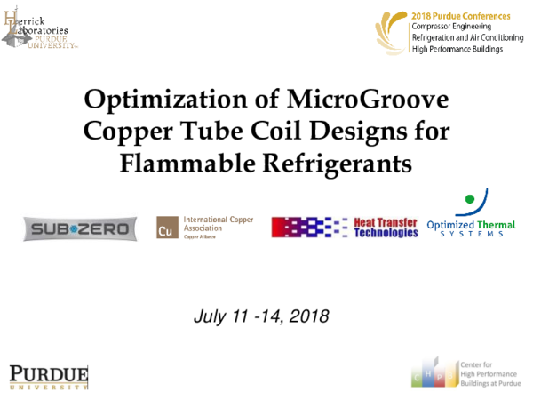 (PDF) Optimization of MicroGroove Copper Tube Coil Designs for ...