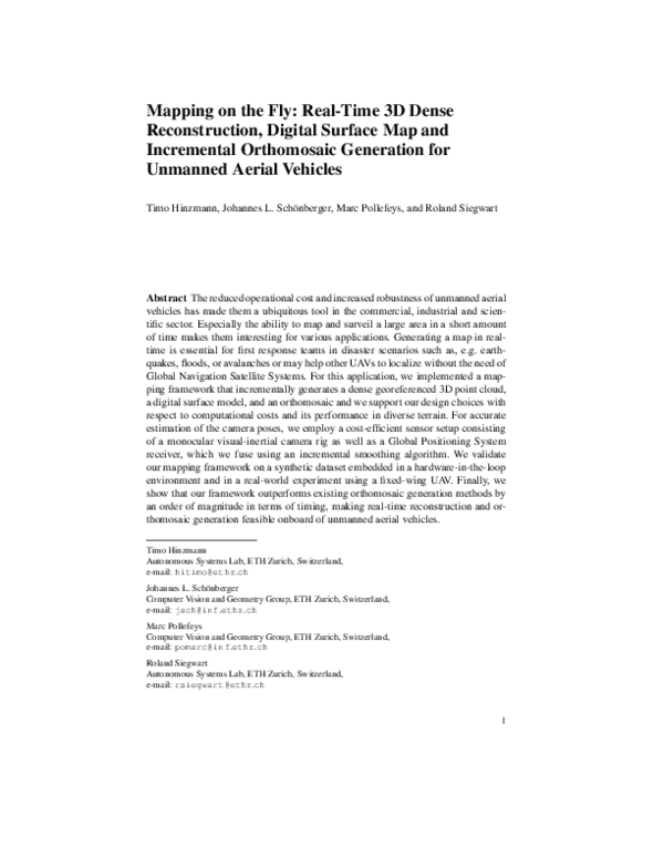(PDF) Mapping on the Fly: Real-Time 3D Dense Reconstruction, Digital ...