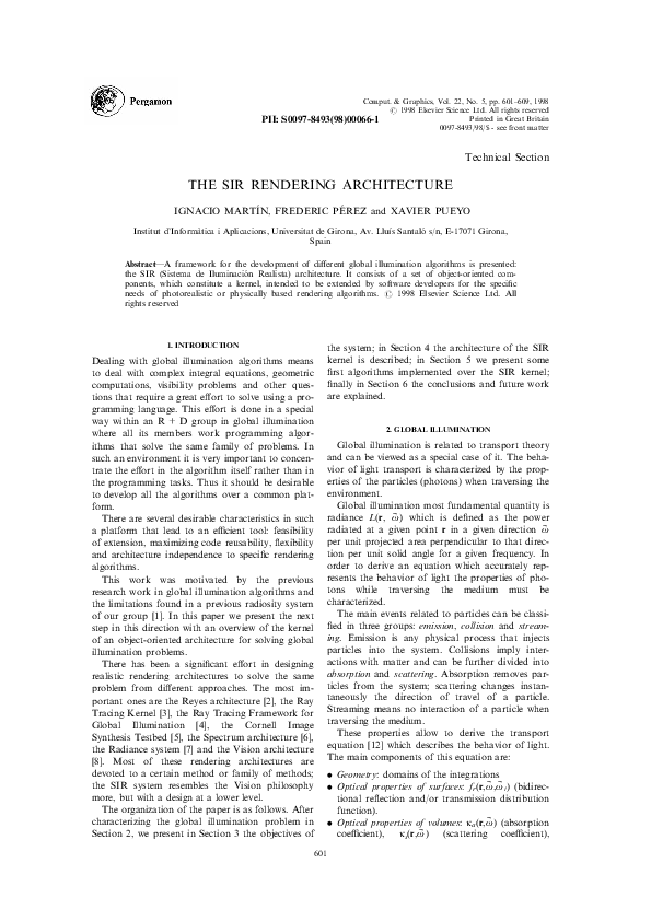 (PDF) The SIR rendering architecture
