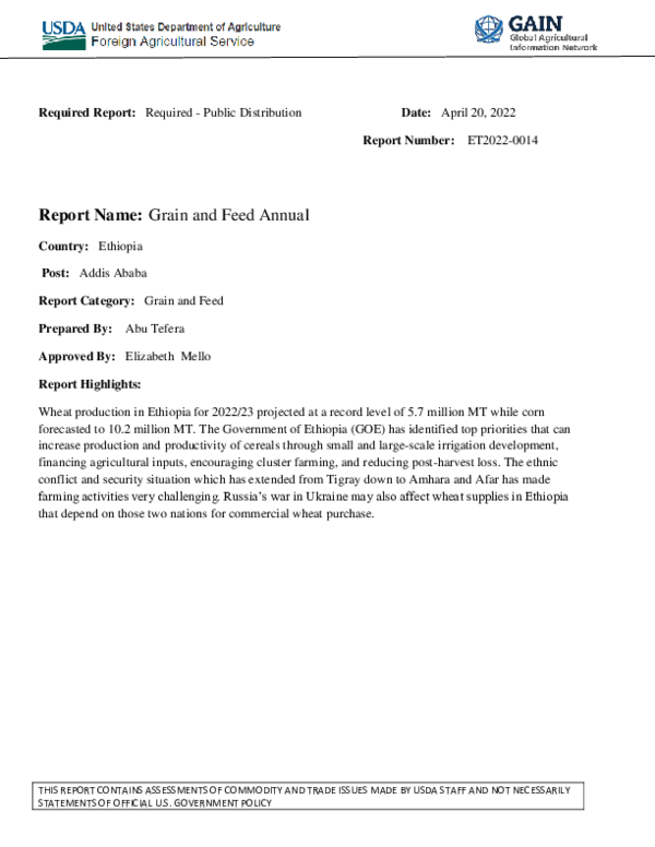 (PDF) Report Name: Grain and Feed Annual