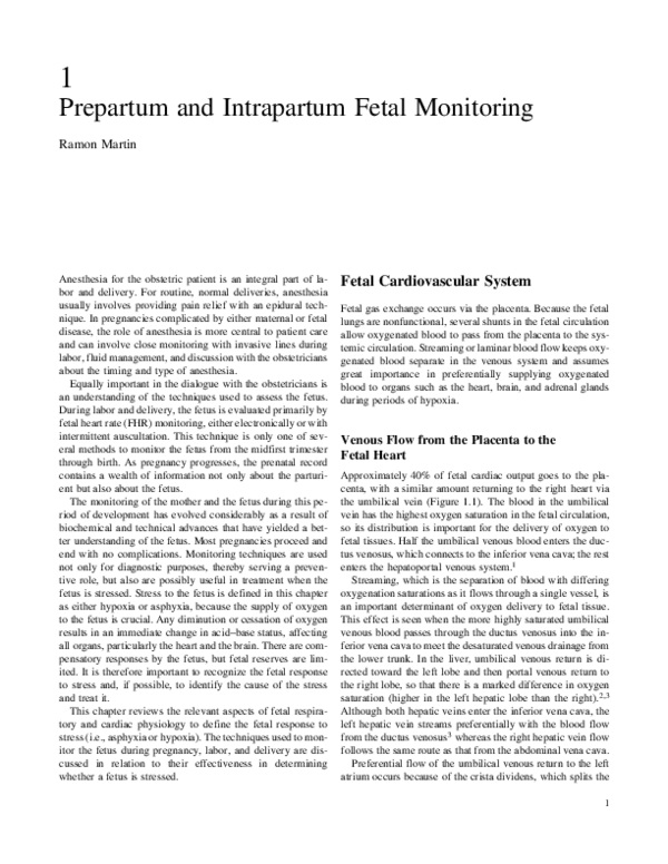 (PDF) Prepartum and Intrapartum Fetal Monitoring | Ramon Carrillo Martin - Academia.edu