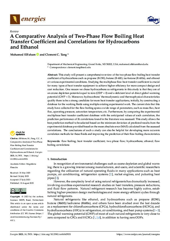 Pdf A Comparative Analysis Of Two Phase Flow Boiling Heat Transfer Coefficient And