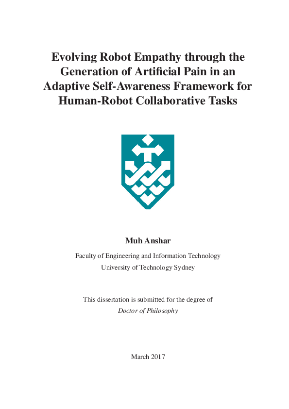(PDF) Evolving robot empathy through the generation of artificial pain ...