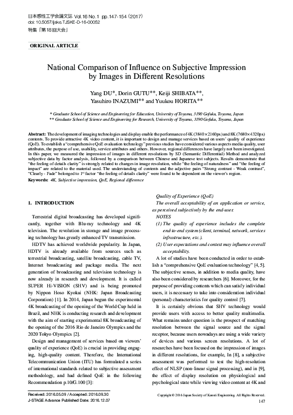 (PDF) National Comparison of Influence on Subjective Impression by Images in Different ...