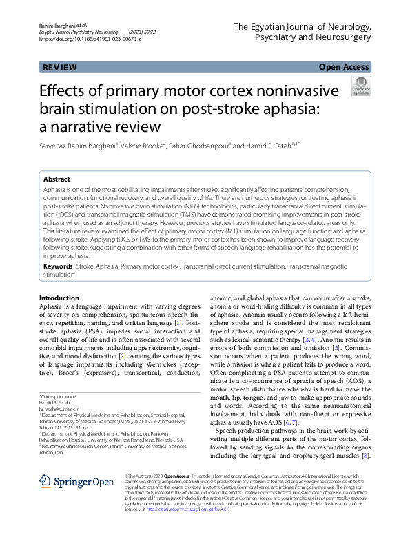 (PDF) Effects of primary motor cortex noninvasive brain stimulation on ...