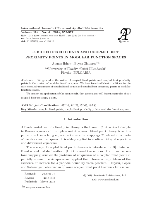 Pdf Fixed And Best Proximity Points For Kannan Cyclic Contractions In
