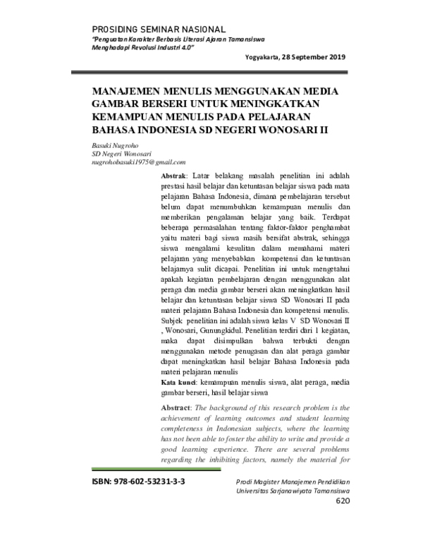 (PDF) Manajemen Menulis Menggunakan Media Gambar Berseri Untuk ...