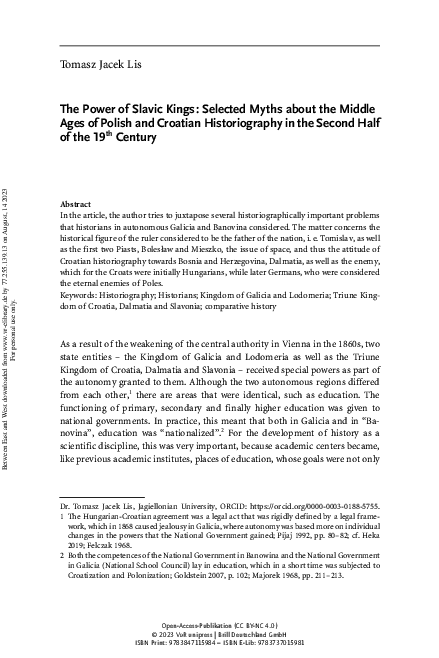 (PDF) The Power of Slavic Kings: Selected Myths about the Middle Ages ...