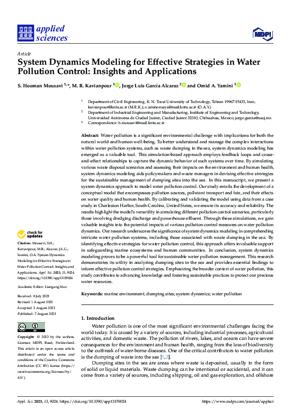 (PDF) System Dynamics Modeling for Effective Strategies in Water Pollution Control: Insights and ...