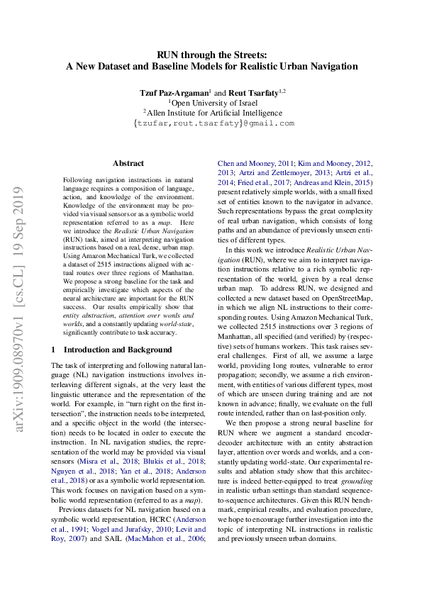 (PDF) RUN through the Streets: A New Dataset and Baseline Models for ...