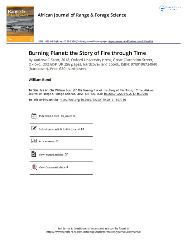 (PDF) Burning Planet: the Story of Fire through Time
