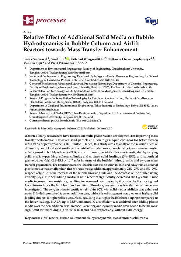 (PDF) Relative Effect of Additional Solid Media on Bubble Hydrodynamics in Bubble Column and ...