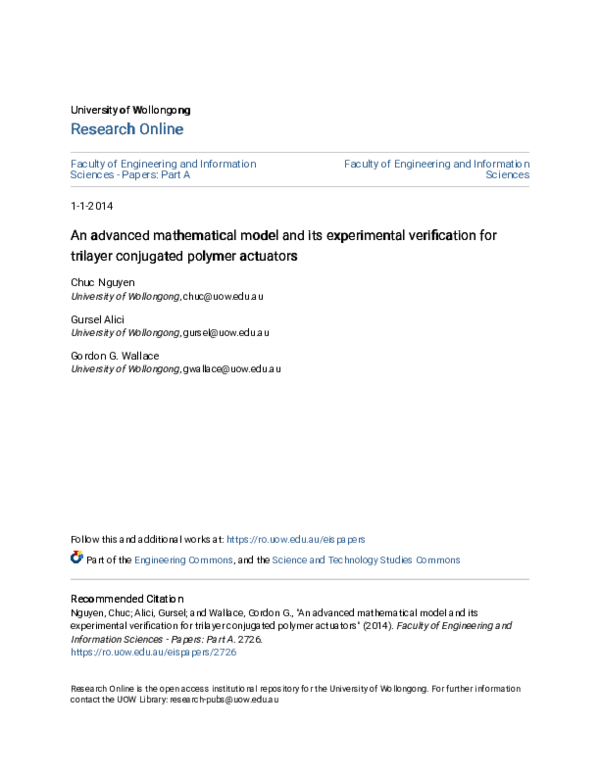 (PDF) An Advanced Mathematical Model and its Experimental Verification ...