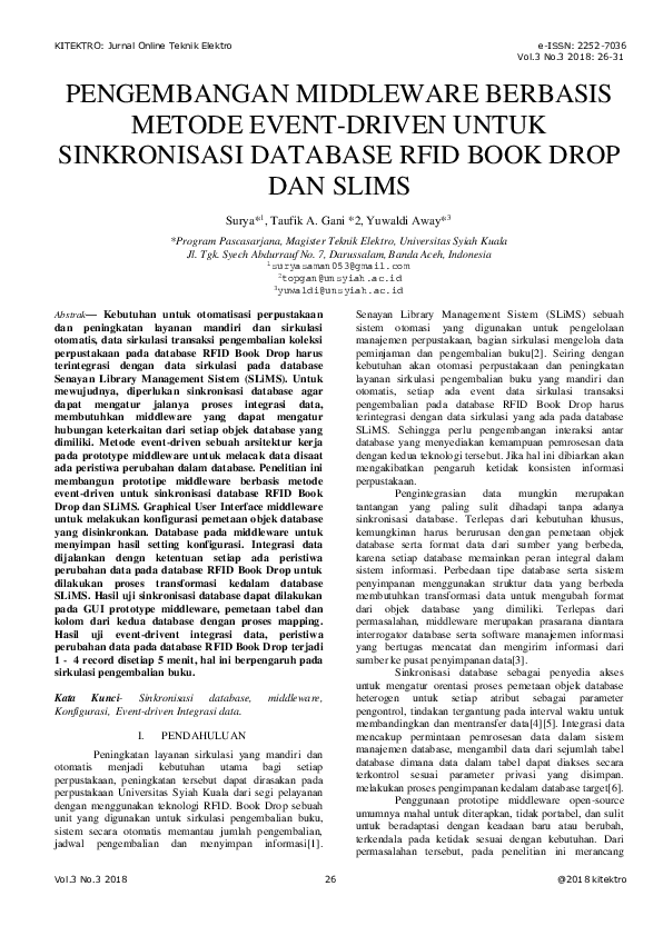 Pdf Pengembangan Middleware Berbasis Metode Event Driven Untuk 7905