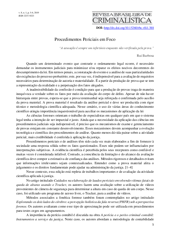 (PDF) Procedimentos Periciais em Foco (PDF) Procedimentos Periciais em Foco