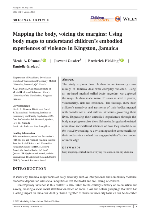 (PDF) Mapping the body, voicing the margins: Using body maps to ...