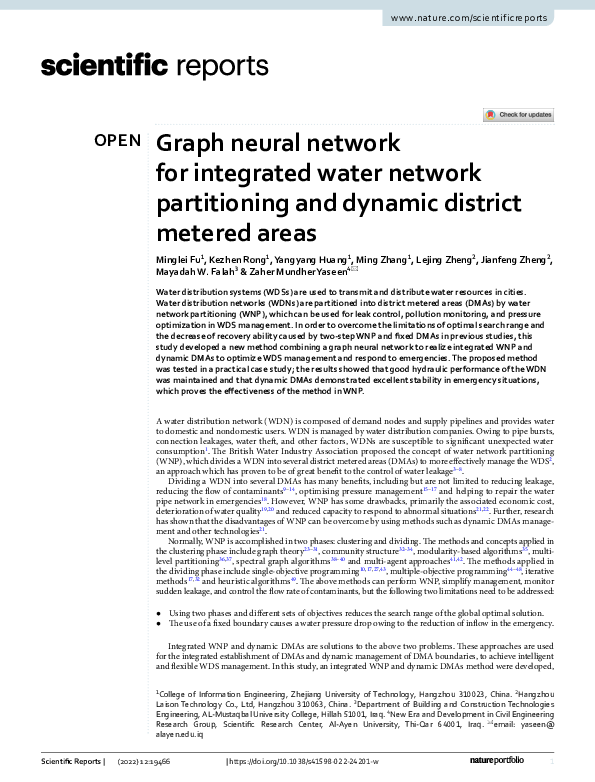 Graph Neural Network For Integrated Water Network Partitioning And Dynamic District Metered Areas