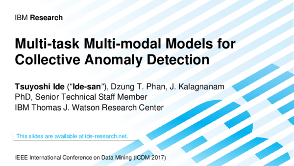(PDF) Multi-task Multi-modal Models for Collective Anomaly Detection ... (PDF) Multi-task Multi-modal Models for Collective Anomaly Detection ...