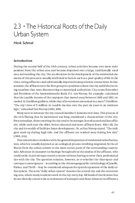 (PDF) 2.3. The Historical Roots of the Daily Urban System