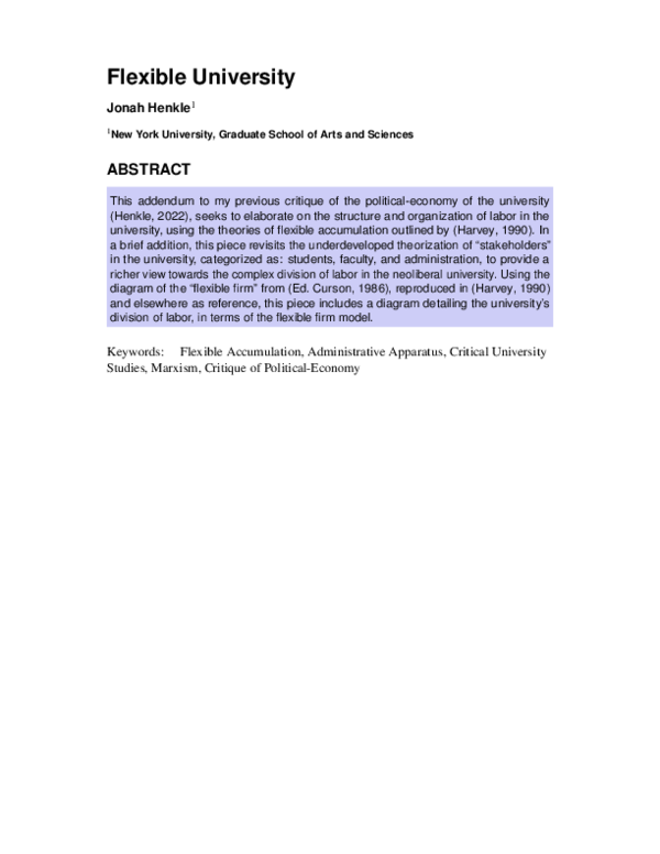 (PDF) Flexible University