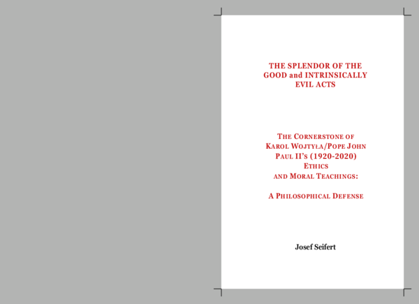 (PDF) THE SPLENDOR OF THE GOOD and INTRINSICALLY EVIL ACTS THE ...