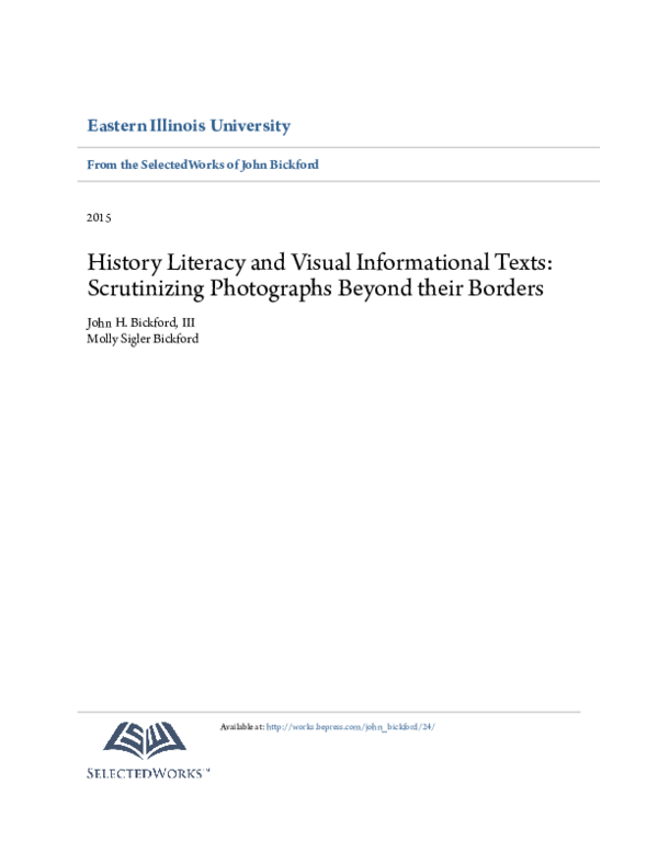 (PDF) History Literacy and Visual Informational Texts: Scrutinizing ...