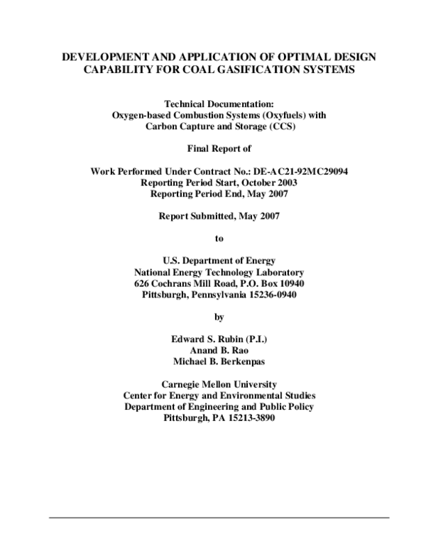 (PDF) Development and Application of Optimal Design Capability for Coal ...