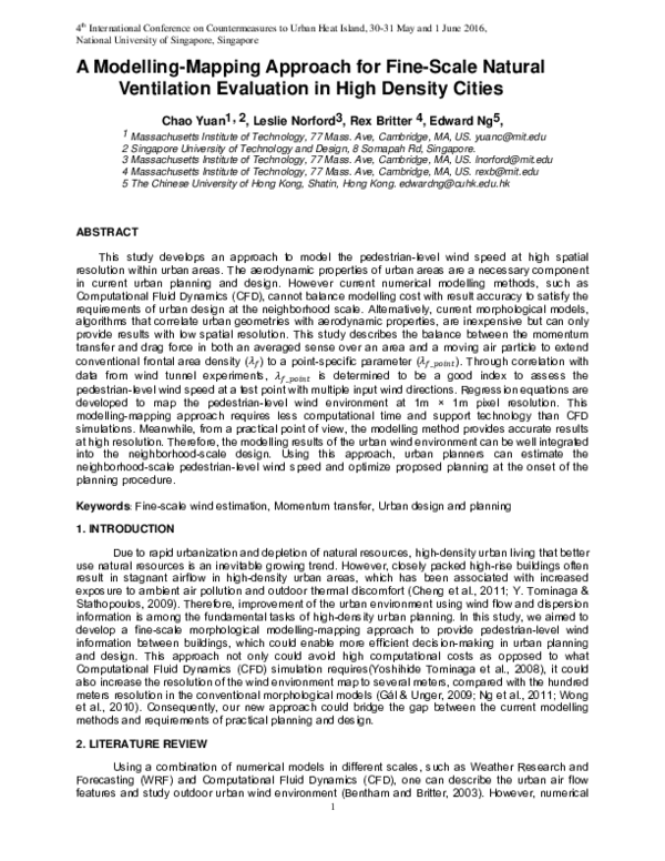 (PDF) A Modelling-Mapping Approach for Fine-Scale Natural Ventilation Evaluation in High Density ...