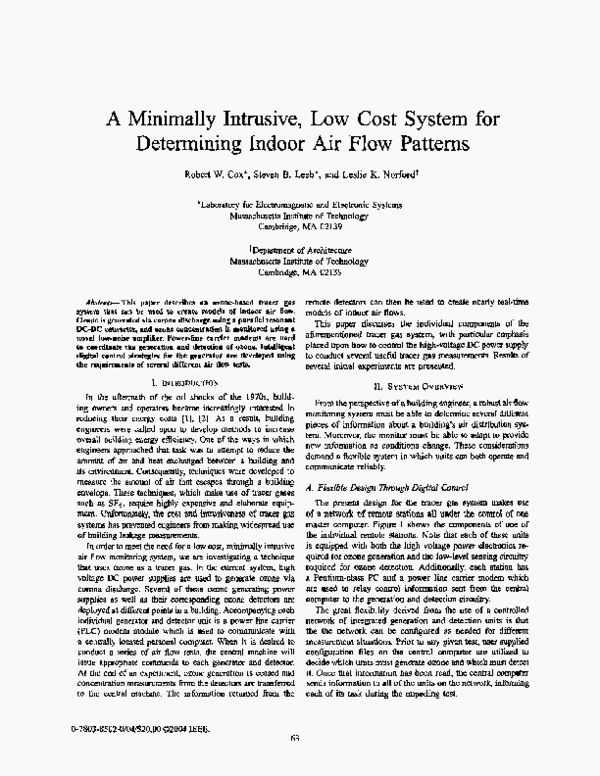(PDF) A minimally intrusive, low cost system for determining indoor air ...