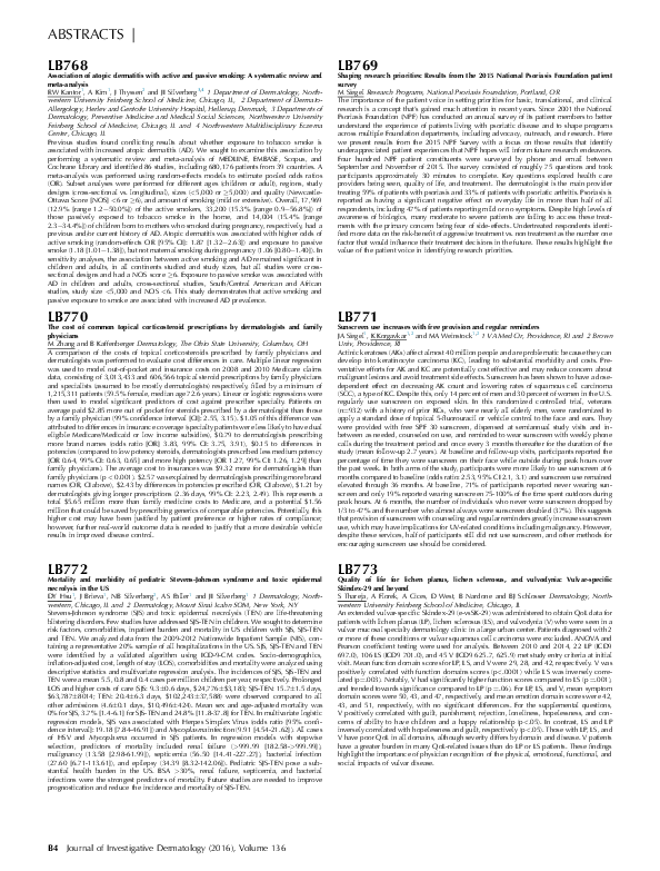 (PDF) LB773 Quality of life for lichen planus, lichen sclerosus, and vulvodynia: Vulvar-specific ...