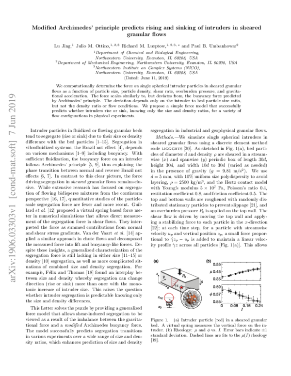 (PDF) Modified Archimedes' principle predicts rising and sinking of ...
