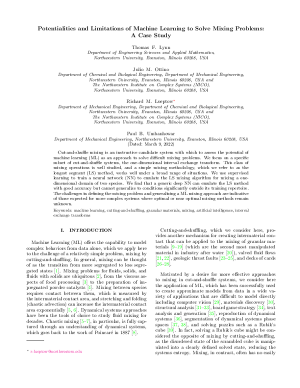 (PDF) Potentialities and Limitations of Machine Learning to Solve ...
