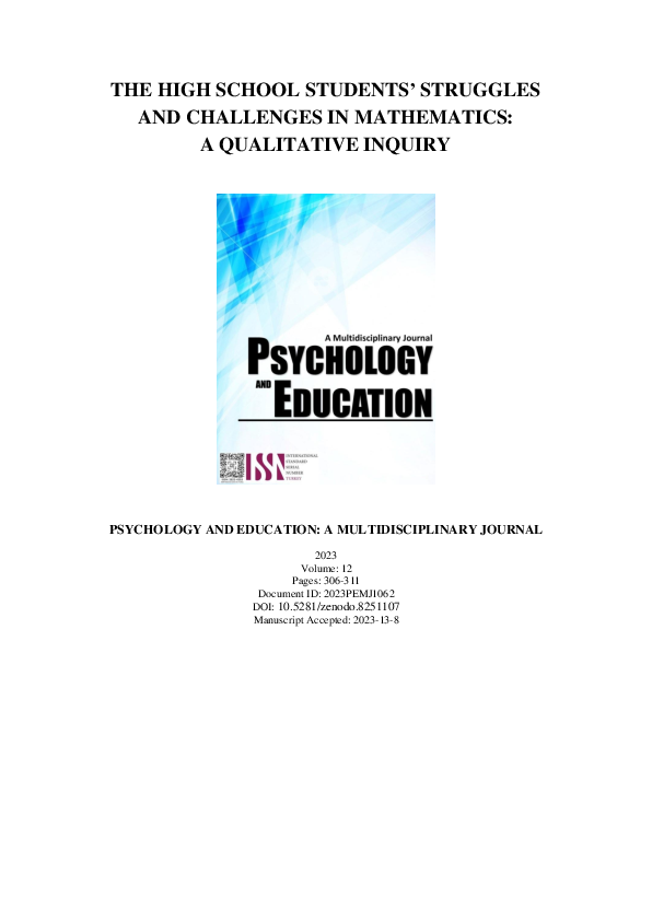 (PDF) The High School Students’ Struggles and Challenges in Mathematics ...