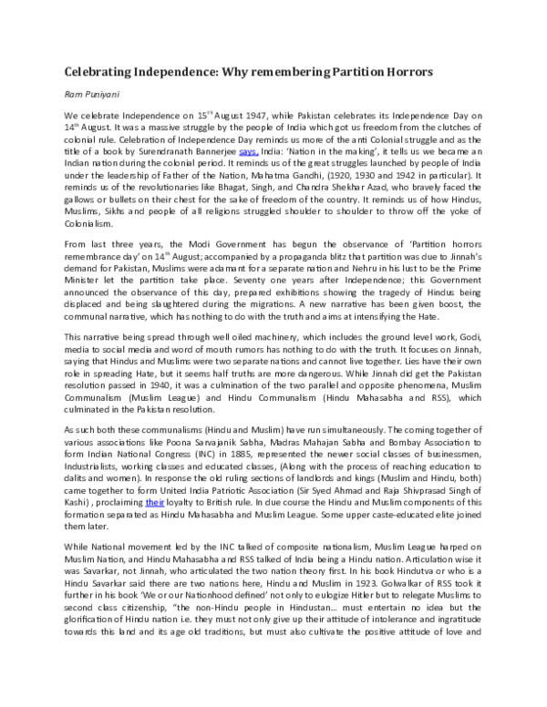 (DOC) Partition horror