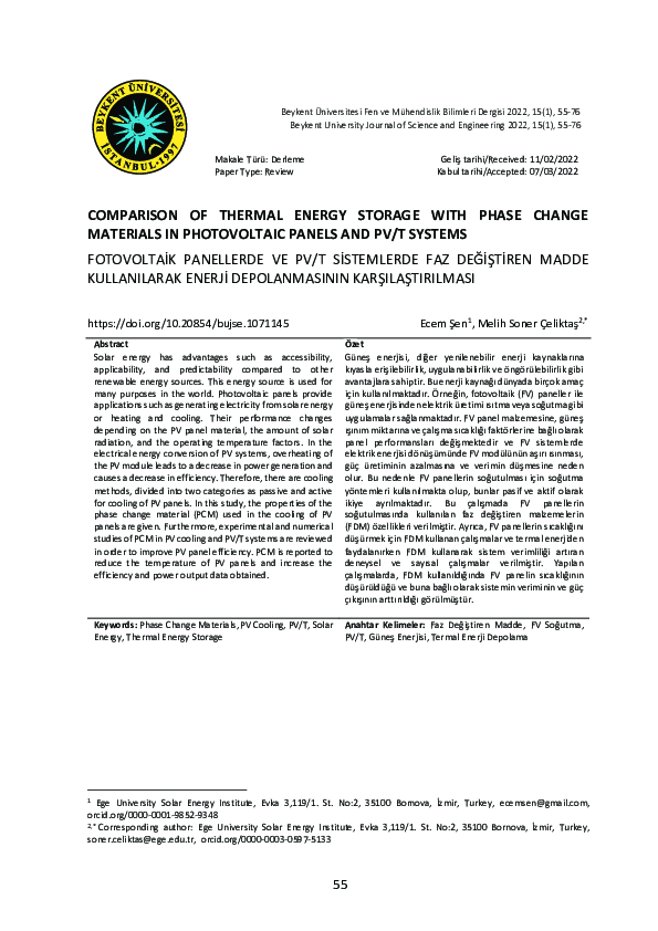 (PDF) A Review of PV Cooling and Thermal Energy Storage in PV/T Systems Based Phase Change Materials