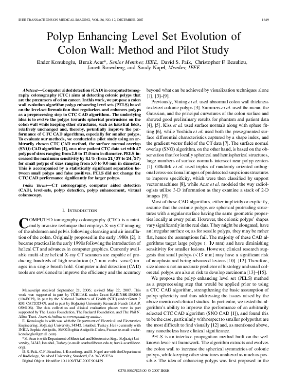 (PDF) Polyp Enhancing Level Set Evolution of Colon Wall: Method and ...