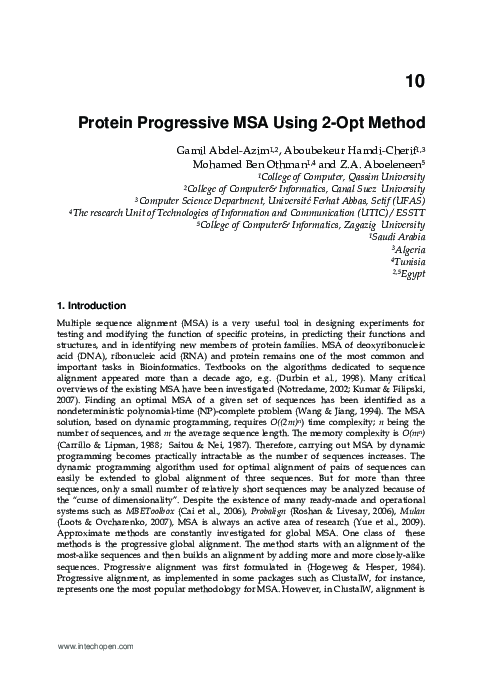 (PDF) Protein Progressive MSA Using 2-Opt Method