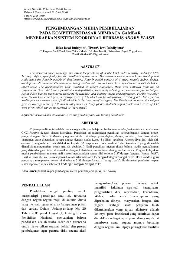 (PDF) Pengembangan Media Pembelajaran pada Kompetensi Dasar Membaca Gambar Menerapkan Sistem ...