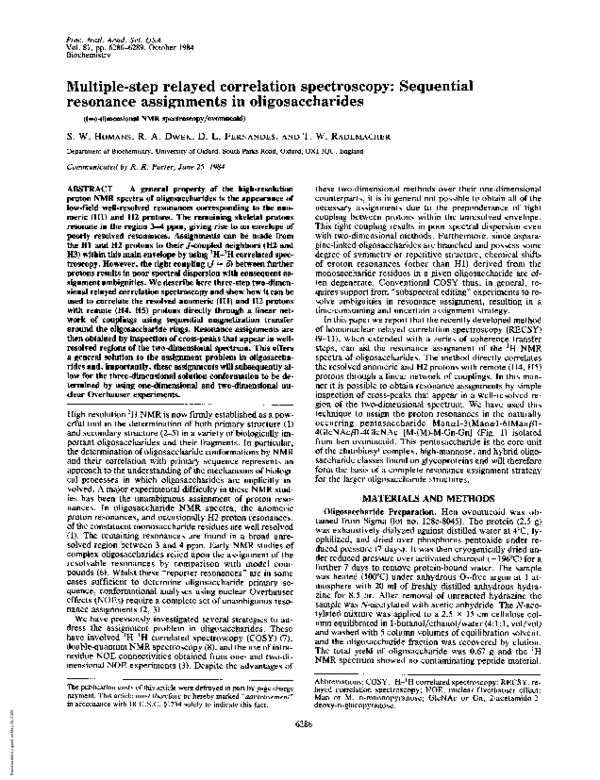 (PDF) Multiple-step relayed correlation spectroscopy: sequential resonance assignments in ...