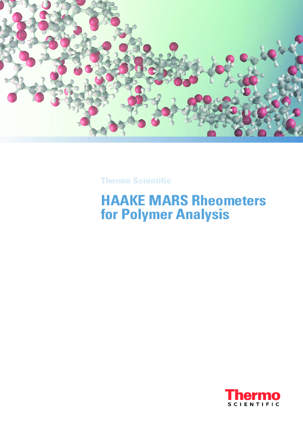 (PDF) HAAKE MARS Rheometers for Polymer Analysis