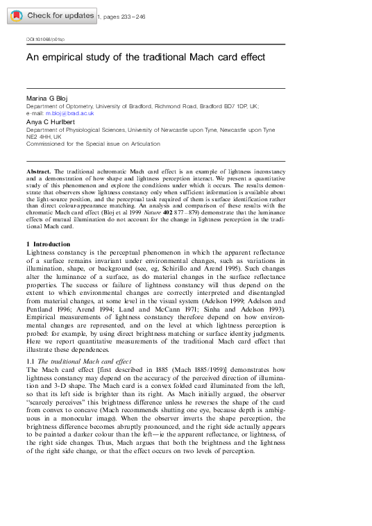 (PDF) An Empirical Study of the Traditional Mach Card Effect | Anya ...