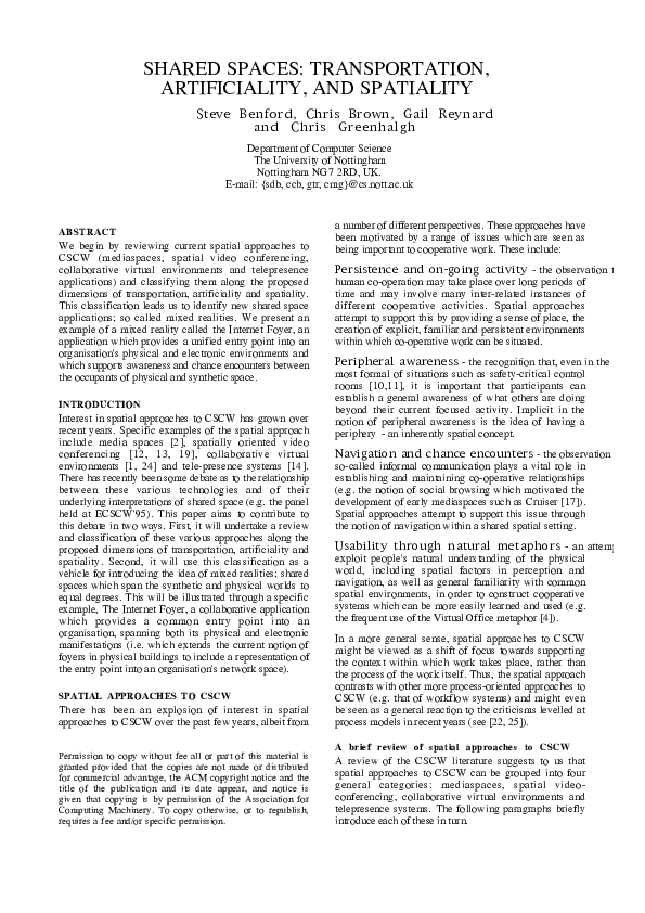 (PDF) Shared spaces