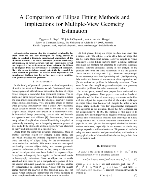 (PDF) A Comparison of Ellipse Fitting Methods and Implications for ...