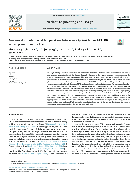 (PDF) Numerical simulation of temperature heterogeneity inside the ...